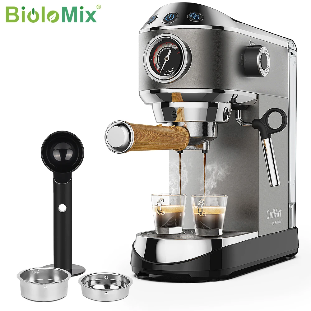 20 Bar Semi Automatic Espresso Coffee Machine - Biolomix